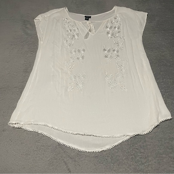 torrid | Swim | Torrid Embroidered White Beach Cover Or Tunic Size X ...